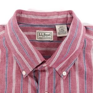 L.L. Bean | Shirts | Ll Bean Mens Large Tall Ss Button Front Oxford | Poshmark